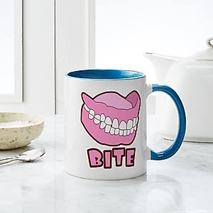 CafePress False Teeth Dentures Bite Coffee Mug Ceramic Coffee Mug, Tea Cup 11 oz