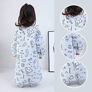 Happy Cherry Baby Girls One-Piece Rompers Sleeping Bag Warm Jumpsuit Wearable Blanket Sleepwear 100% Cotton XXL Blue