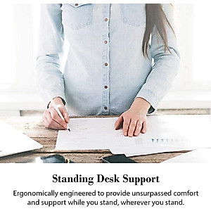 WellnessMats Original Collection Anti-Fatigue Floor Mat, Black, 36 in. x 24 in. x ¾ in. Polyurethane – Ergonomic Support Pad for Home, Kitchen, Garage, Office Standing Desk – Water Resistant,