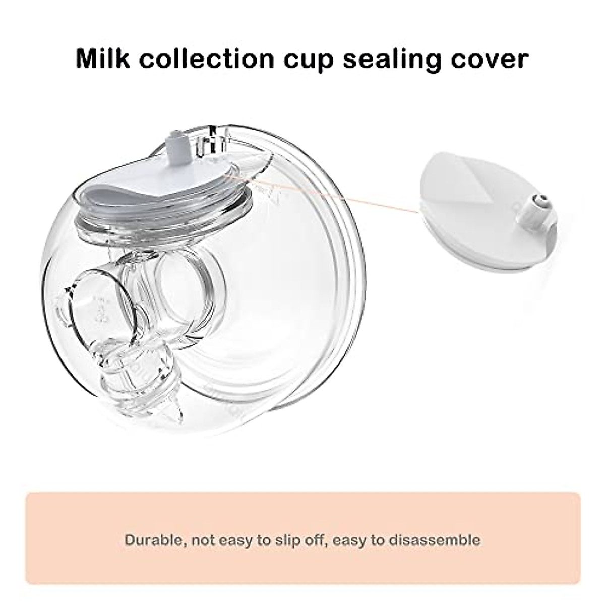 Wearable Breast Pump Accessories Pump Cap Double Sealing Cover BPA-Free QIUXQIU Pump for S4DW S9 S10 S12 Parts Replace(2PCS)