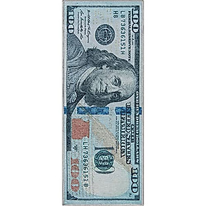 Well Woven Money Collection New Hundred Dollar Bill 2' x 5' Runner Rug