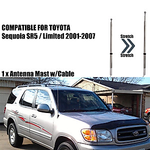 Unikpas Power Car Antenna mast w/Cable Compatible for Toyota Sequoia 2001-2007 Radio Replacement 86337-AF011