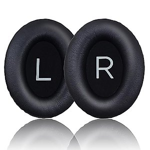 Replacement Ear Pads for Bose QuietComfort 45 (QC45)/QuietComfort SE (QCSE) Headphones, Replacement EarPads Cushions Headphones Covers with Memory Noise Isolation Foam Softer Leather-Black