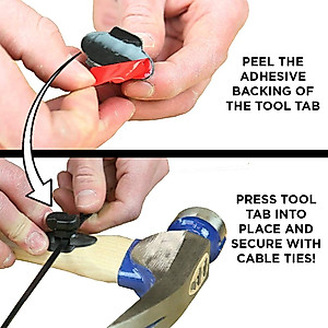 Spider Tool Holster - Hammer Holster Set - 1 Tool Holster + 1 Hammer Tab - Self Locking, Quick Draw Universal Tool Holder for Carrying a Hammer, Mallet, Wrench - Compatible with All Major Tool Brands