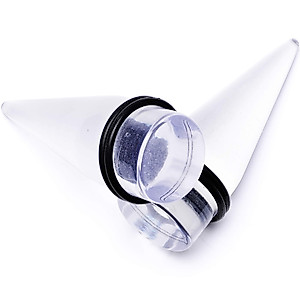 Body Candy Unisex Ear Gauges Stretching Kit Straight Tapers for Stretched Ears Clear Acrylic Taper Set 18mm