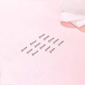 Sllaiss 12Pcs Nose Studs Rings Made with Austrian Crystal Piercing Pin Body Jewelry 1.5mm Surgical Stainless Steel 4 Prongs Setting Nose Stud Piercing Jewelry Set