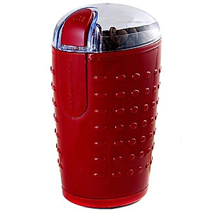OVENTE Electric Coffee Grinder - Small Portable & Compact Grinding Mill with Stainless Blade for Bean Spices Herb and Tea, Perfect for Home & Kitchen - Maroon CG225M