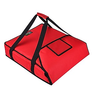 iceMi Pizza Bags for Delivery 14" X 14" X 7"Insulated Pizza Delivery Bag Moisture Free for Catering Food Delivery, Restaurant, Cookouts Red