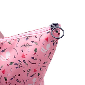 Heicat Reusable Lunch Bag Tote Bag for Women - Insulated Lunch Bag Lunch Box - Aluminum Foil Insulated Zip Cooler Bag - Pink Rabbit