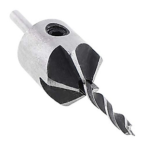 CLAHJQX 2pcs 3mm HSS Carpentry Countersink Drill High Speed Steel Drill Bit + Wrench