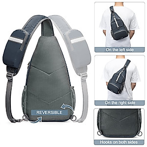 G4Free Packable Sling Backpack, Small Crossbody Sling Bag Travel Hiking Daypack Casual Foldable Shoulder Chest Bag