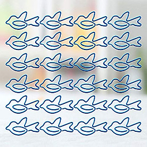 Kisangel 100Pcs Bird Shaped Paper Clips Bookmark Clip Decorative Binder Clips for Office School Document Organizing (Blue)