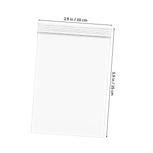 GOOHOCHY 400 Pcs Bag Grip Seal Bags Small Clear Packing Bags Clear Cookie Bags Clear Sealing Bag Clear Candy Bags Snack Bags Resealable Cellophane Bag Cellophane Treat Bags White or