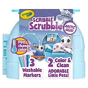 Scribble Scrubbie Pets Arctic Igloo, Color Change Pets & Storage Case, Gift for Girls & Boys