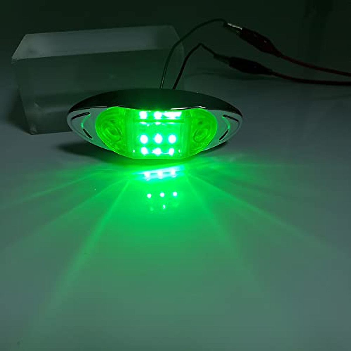 FSFY Car Auto LED Width Indicator Light Side Marker Lamp Brake Warning Bulbs for Truck Trailer,Green