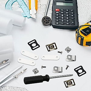 Helmet Repair Kit, 73Pcs Football Helmet Repair Kit R Shape Football Visor Clips Screws Nuts Rubber Gaskets Helmet Buckles with Srewdriver, Chin Strap Adapter for Hockey, Baseball, Softball Helmets