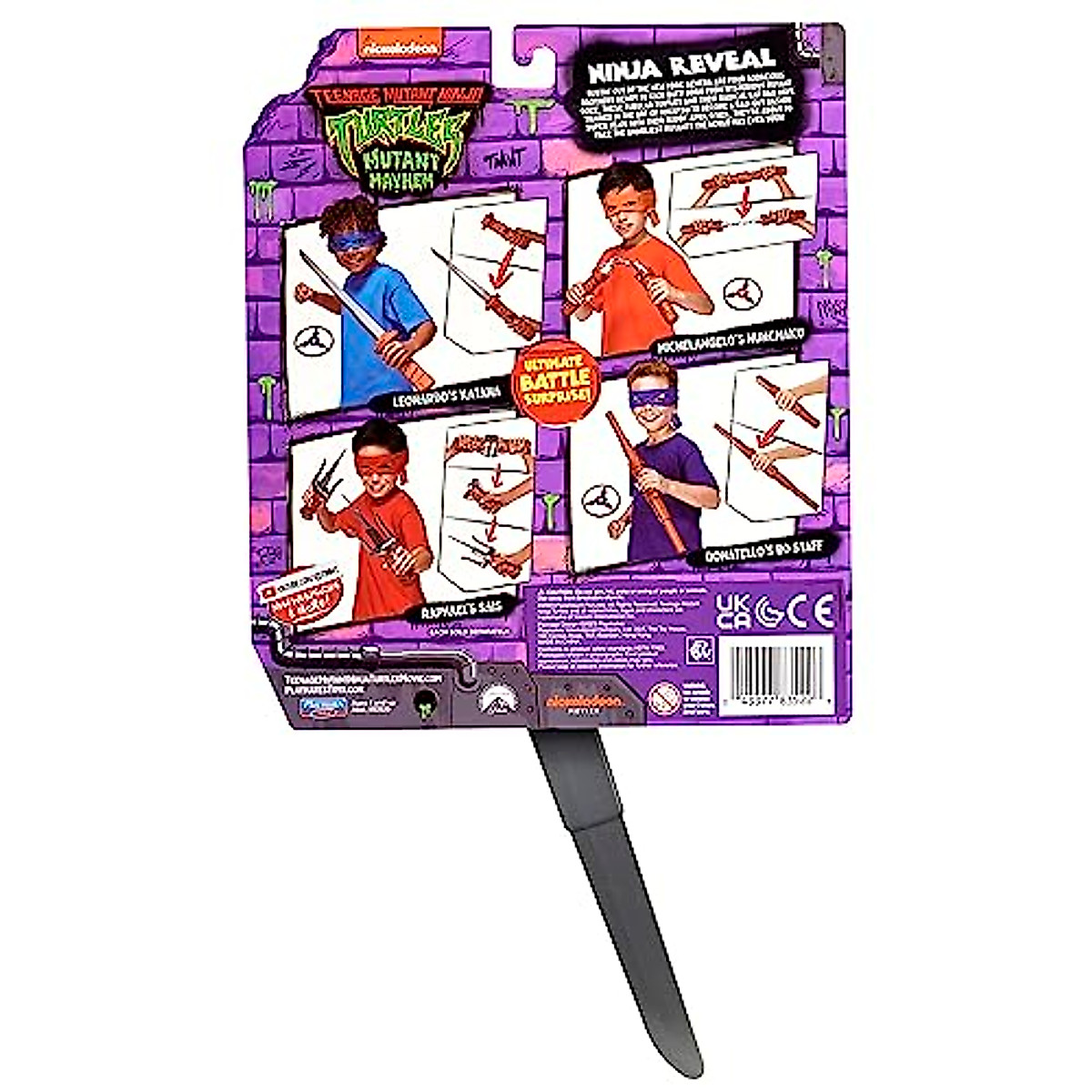 Teenage Mutant Ninja Turtles: Mutant Mayhem Leonardo Katana Sword Basic Role Play Set by Playmates Toys