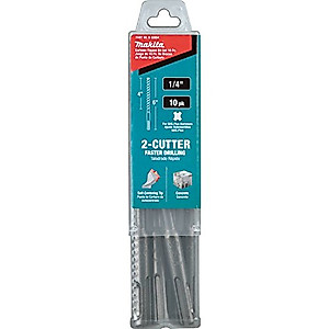 Makita B-60894 1/4" x 6" SDS-Plus Bit, 2-Cutter, 10/Pk