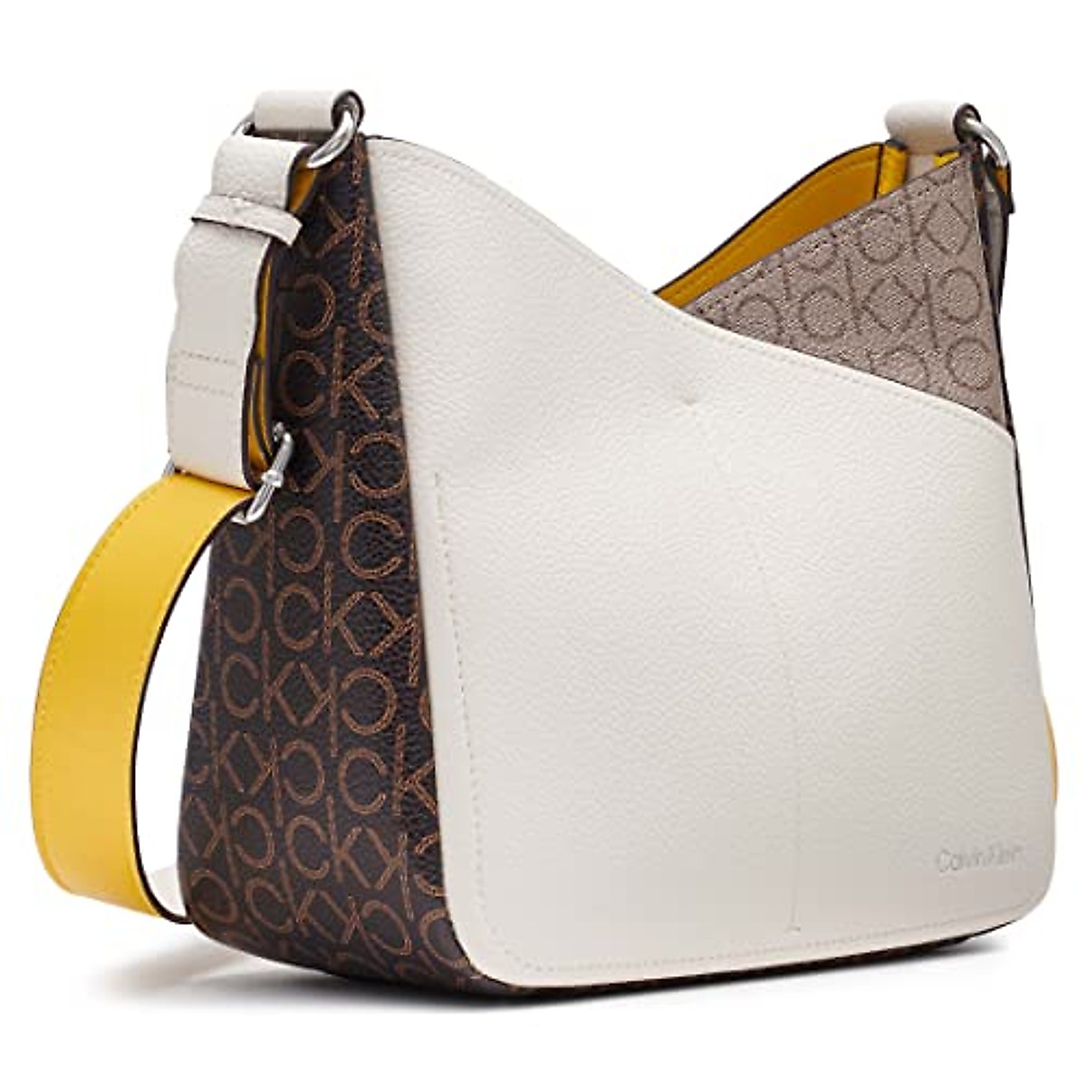 Calvin Klein Zoe Crossbody, Brown/Khaki/Cherub White Logo