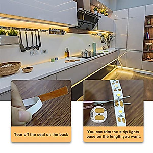 AVEVA Under Cabinet Led Lighting Kit,6.5 FT of 2800k Color Temperature Led Strip Light with Control Dimmer and USB Interface,for Kitchen Cabinet,Counter,Shelf,Tv Back（with 3m Tape）