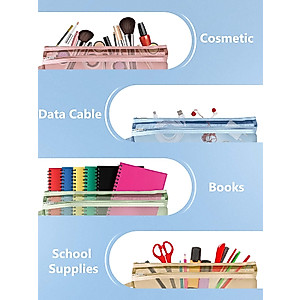 SHAPERME A4-2Layers 10 Pack Colored Mesh Zipper Pouch Bags, Double-Layer Nylon Puzzle Building Block Sets Toy Storage & Organization, Breathable See Through Zipper Pouch