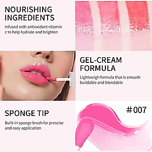 Hydrating Lip Glow Oil, Moisturizing Lip Glow Oil, Nourishing Glossy Transparent Lip Oil, Plumping Lip Oil, Lip Balm, Non-sticky Tinted Toot Lip Balm for Lip Care (RASPBERRY) 0.2 OZ