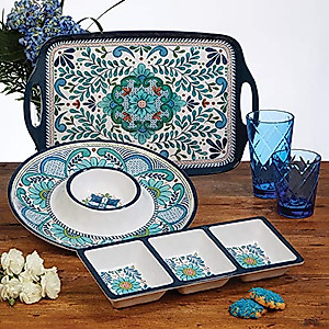 Cerified International Talavera 5-Piece Melamine Salad/Serving, Set, Multicolored