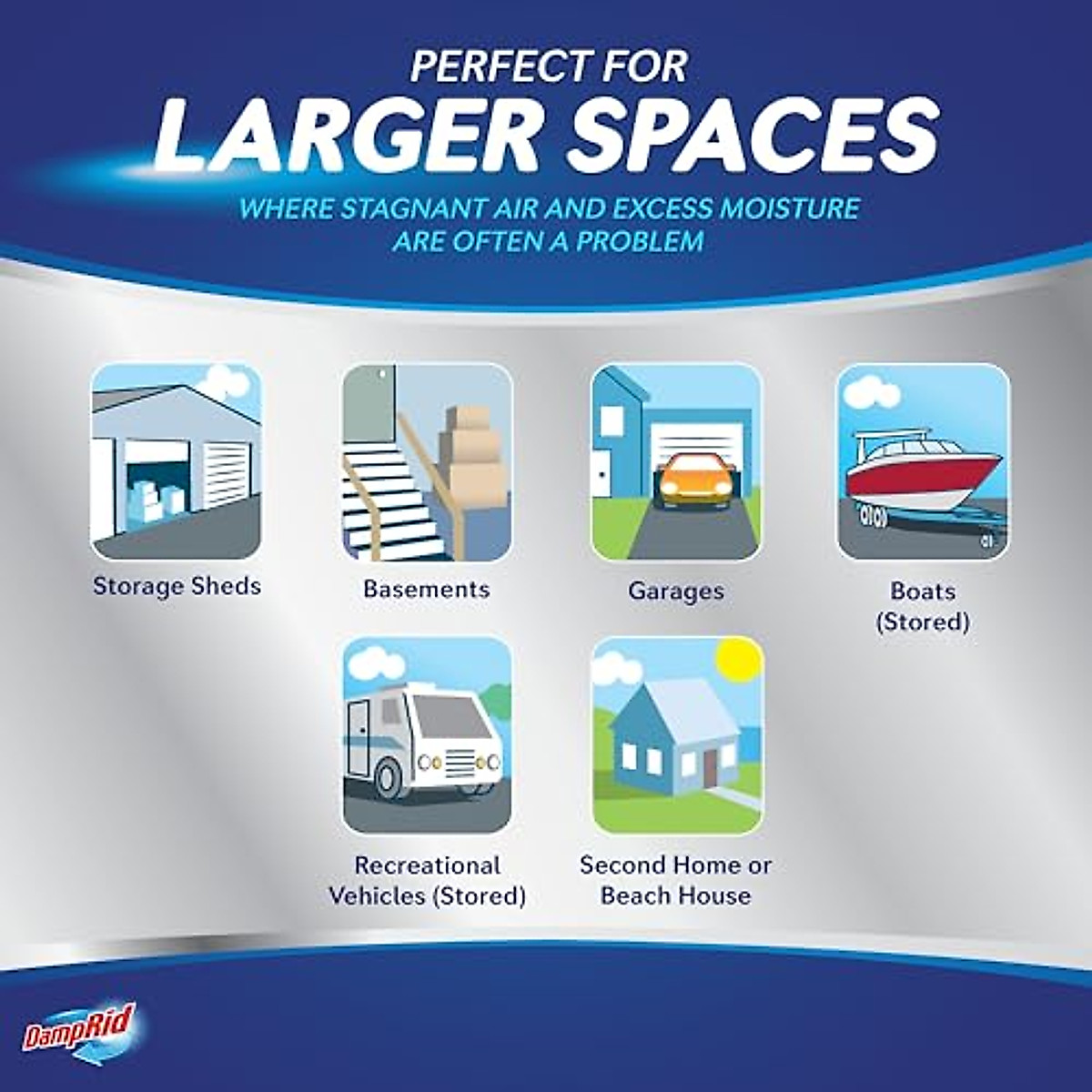 DampRid Hi-Capacity Moisture Absorber Bucket, Fresh Scent, 2 lb. 15.5 oz. & Moisture Detection Strip (2 Pack), Attracts & Traps Excess Moisture