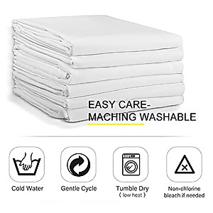 TANIASH 6 Pack White Tablecloths for Rectangle Tables 60 x 102 Inch,Wrinkle Resistant Polyester Table Cloth for 6 Foot Table,Great for Wedding Banquet Restaurant/Parties/Baby Shower