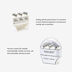 Titanium Women Stud Earrings Hypoallergenic Earring Studs Rhinestone 4mm Sensitive Ears Stud Earrings Birthday Giving