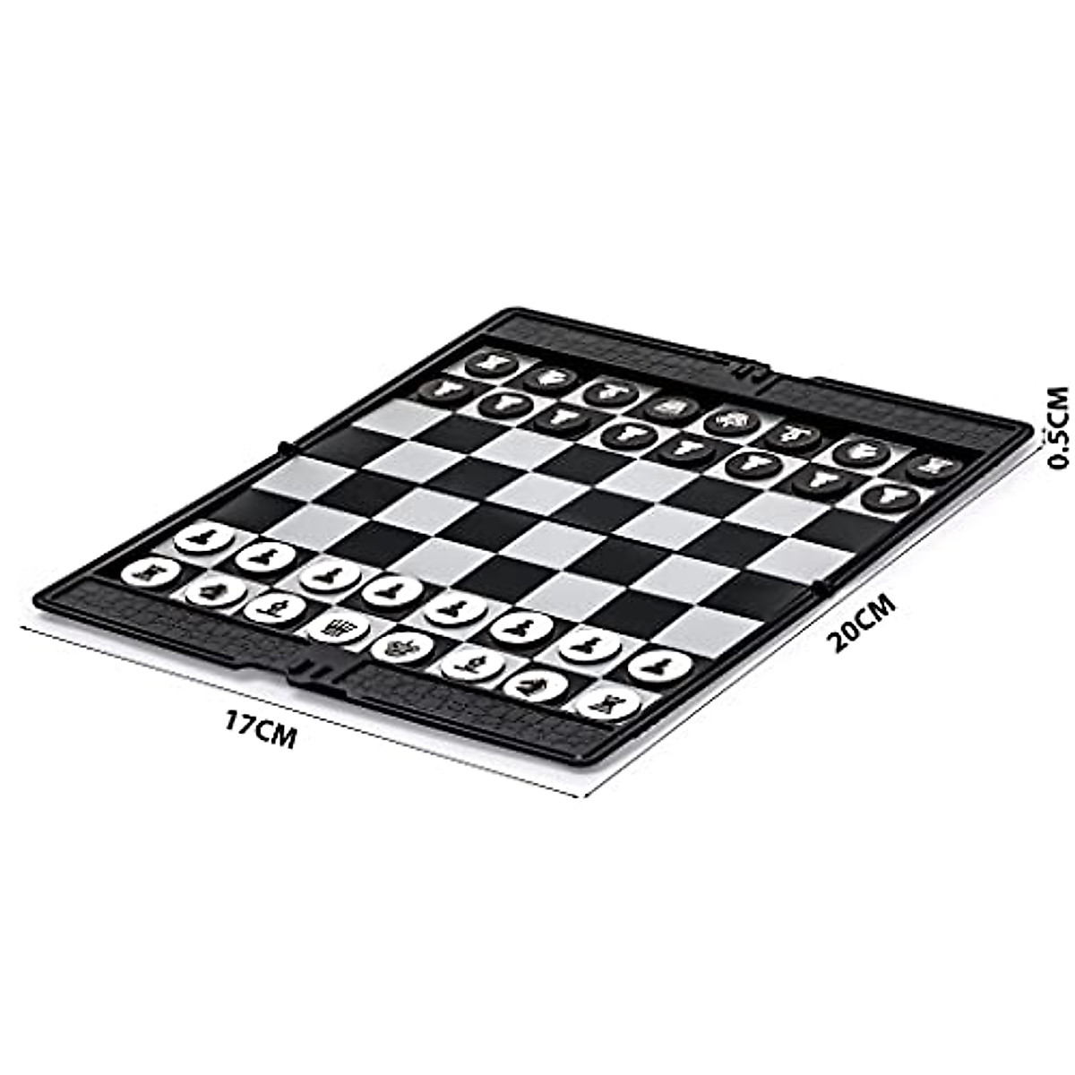Yellow Mountain Imports Magnetic Travel Foldable Chess Wallet Set (7.9-Inch) - Portable & Perfectly Travel-Size
