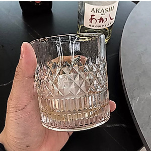 classic whisky Glasses Whiskey Glass for Scotch, Bourbon, Liquor and Cocktail Drinking Gift - Set of 4