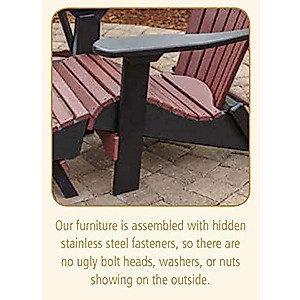 Bright Purple-Poly Lumber Folding Adirondack Chair with Rolled Seating Heavy Duty Everlasting Lifetime PolyTuf HDPE - Made in USA - Amish Crafted