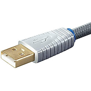 Monolith USB Digital Audio Cable - USB A to USB B - 2 Meter, 22AWG, Oxygen-Free Copper, Gold-Plated Connectors