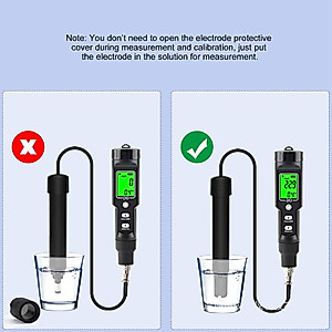 Hyuduo Digital Dissolved Oxygen Meter PH Water Quality Temperature and Humidity Meter Analyzer for 0.0‑40.0mg L Oxygen Concentration Portable DO Pen