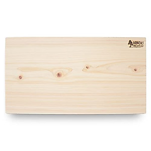 CUSTOMGRIPS BY SISO SAFETY Hinoki Wooden Cutting Board, Premium Grade Reversible Cutting Board Made of Cypress Wood, Multipurpose Chopping Board for Meat, Vegetables and Charcuterie