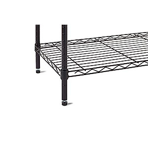 Home Storage Space HSS 5 Tier Wire Shelving Rack, Black, 16" Dx36 Wx72 H