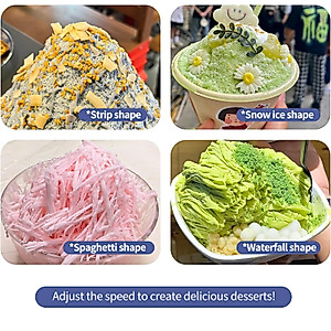 Mvckyi Snowflake Shaved Ice Machine, 176lbs/day Korean Ice Shaver Machine, Commercial Snowflake Ice Maker Machine, Snow Cone Machine, Easy Operation, Air Cooling, for Bar