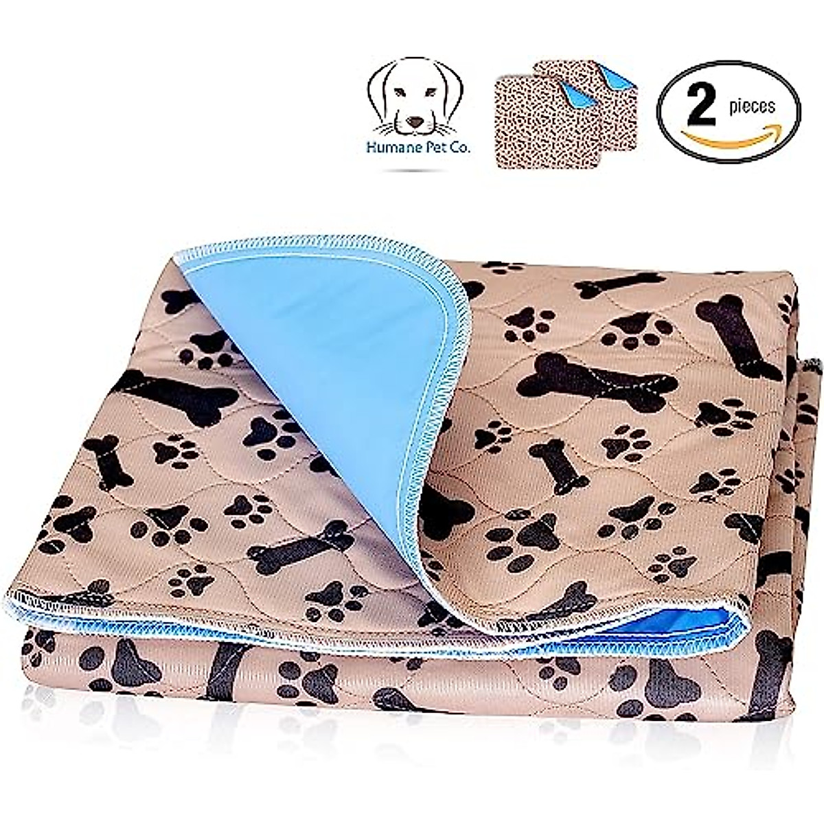Super Absorbent Washable Pee Pads for Dogs Large 35 x 31 (2-Pack) Puppy Pads pet Training Pads Reusable Pee Pads for Dogs 100% Waterproof Dog Puppy Pee Pads Extra Large Wee Wee Pads for Dogs pet Peed