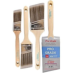 Pro Grade - Paint Brushes - 4 Pack Variety Angle Paint Brushes