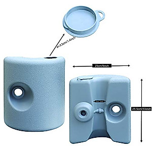 ABCCANOPY Heavy Duty Drum Weights Fill with Water or Sand, 70 LB