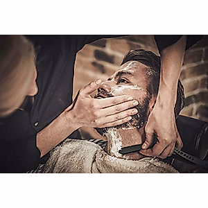 100 BLADES + Facón Professional Classic Straight Edge Barber Razor - Salon Quality Cut Throat Shavette