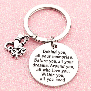 FEELMEM Future Chef Gift Chef Keychain Behind You All Your Memories Cooking Jewelry Culinary School Graduation Gift
