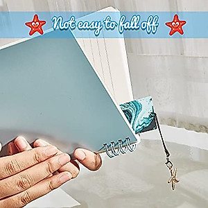 10 Pieces Ocean Bookmarks,Bookmarks for Kids,Page Markers for Students Teachers Reading with 10 Multi Ocean Marine Animal Pendants for Reading Girl Women Children Teen School Classroom Reading Favor