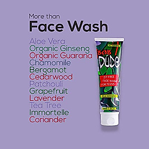 808 Dude Skincare Kit for Teens. Shampoo and Body Wash, Face Wash and Deodorant to Prevent Breakouts and Eliminate Body Odor with Eco-Friendly Cotton Toiletry Bag