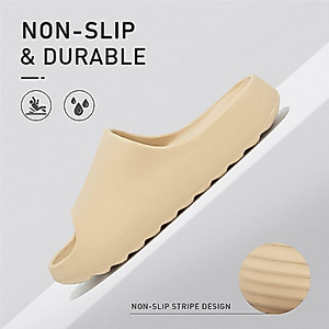 Cloud Slides for Women and Men, Platform Slides Slippers, Non-Slip Quick Drying Soft Lightweight Shower Shoes, Thick Sole Open Toe Slides Sandals for Indoor & Outdoor
