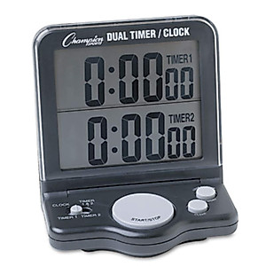 Champion Sports DC100 Dual Timer/Clock w/Jumbo Display, LCD, 3 1/2 x 1 x 4 1/2