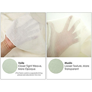 Muslin Fabric,100% Cotton,Loose Weave Cheesecloth, Optic White & Ecru Natural Cream Sheer Gauze Material. Authentic Premium Indian Cotton for Dressmaking and Curtains Crafts Neotrims. White, 1mt