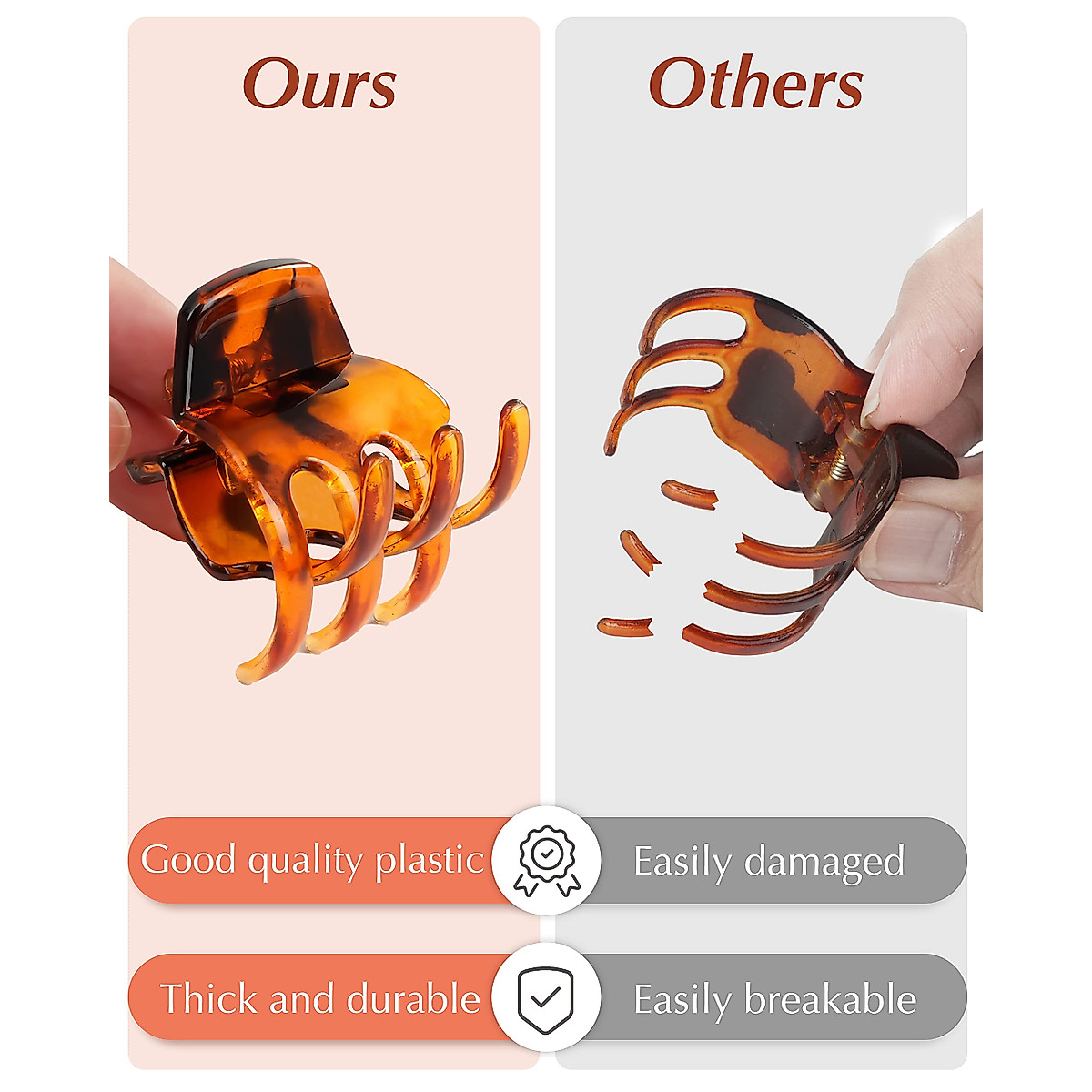 Medium Hair Clips, 18 Pcs 1.38 Inch Hair Claw Clips, No-Slip Jaw Clips for Women and Girls