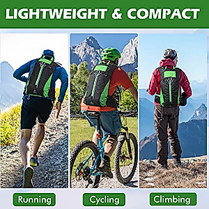 Zacro Hydration Pack Backpack with Water Bladder - Lightweight Hydration Backpack and 2L Hydration Bladder, Running Water Backpack for Outdoor Hiking, Running, Cycling, Camping, Climbing or Commuting